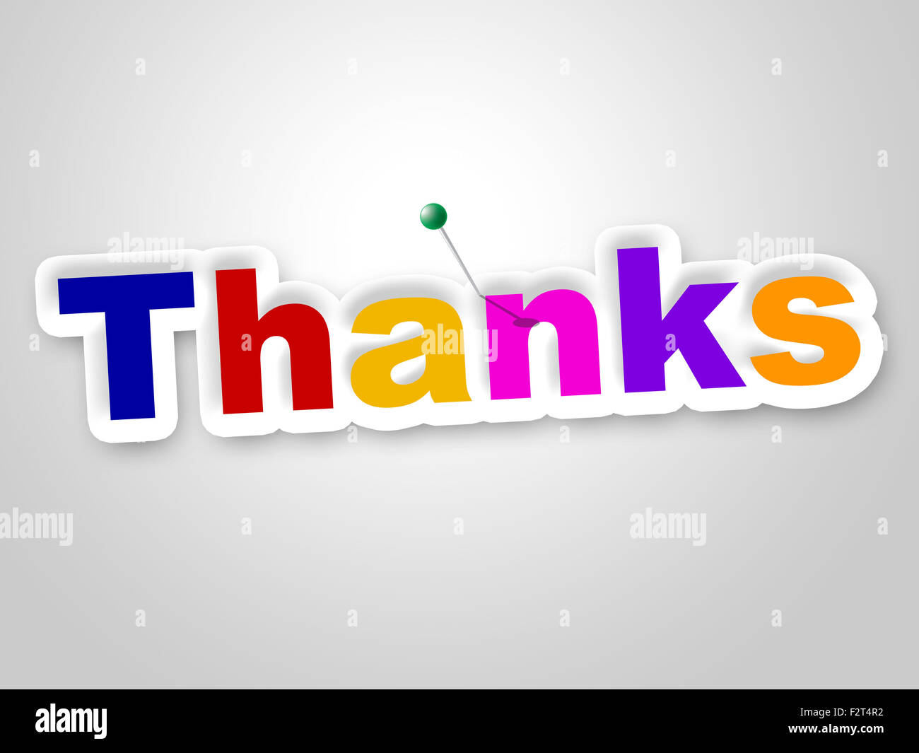 Thanks Sign Meaning Gratefulness Gratitude And Appreciate Stock Photo ...