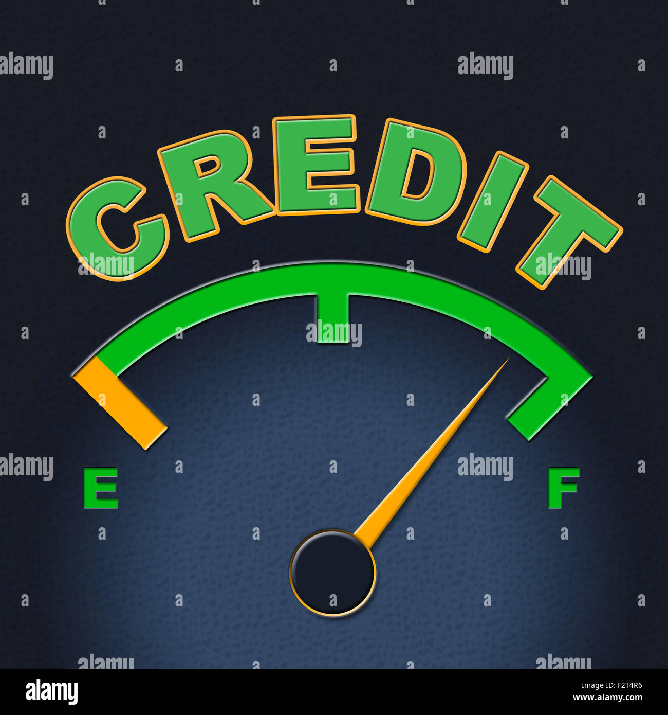 Credit Gauge Indicating Display Owed And Indicator Stock Photo - Alamy