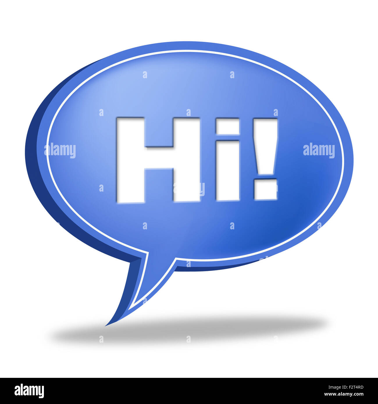 Hi Speech Bubble Meaning How Are You And Chat Stock Photo - Alamy