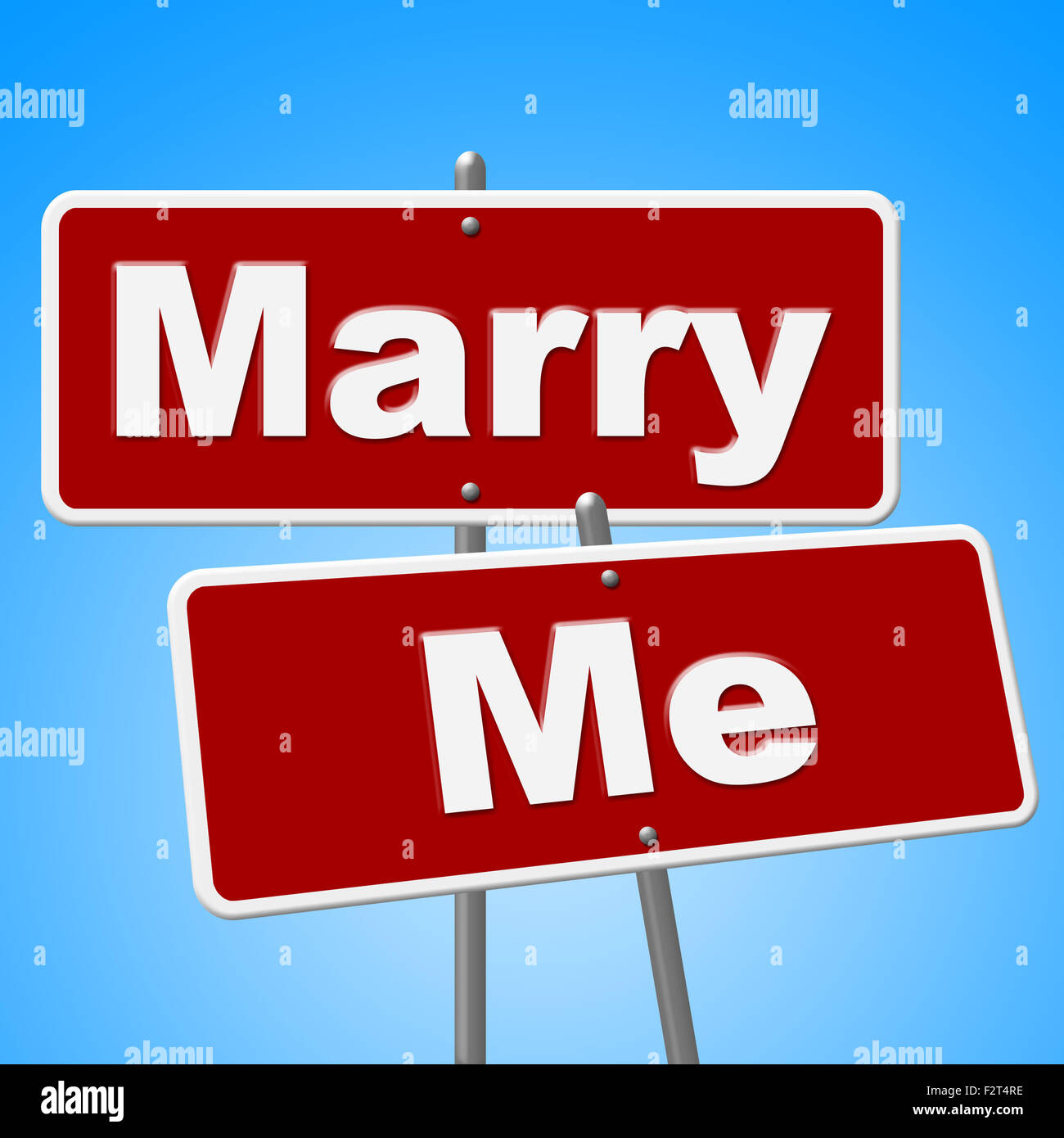 Marry Me Signs Representing Love Signboard And Marriage Stock Photo - Alamy