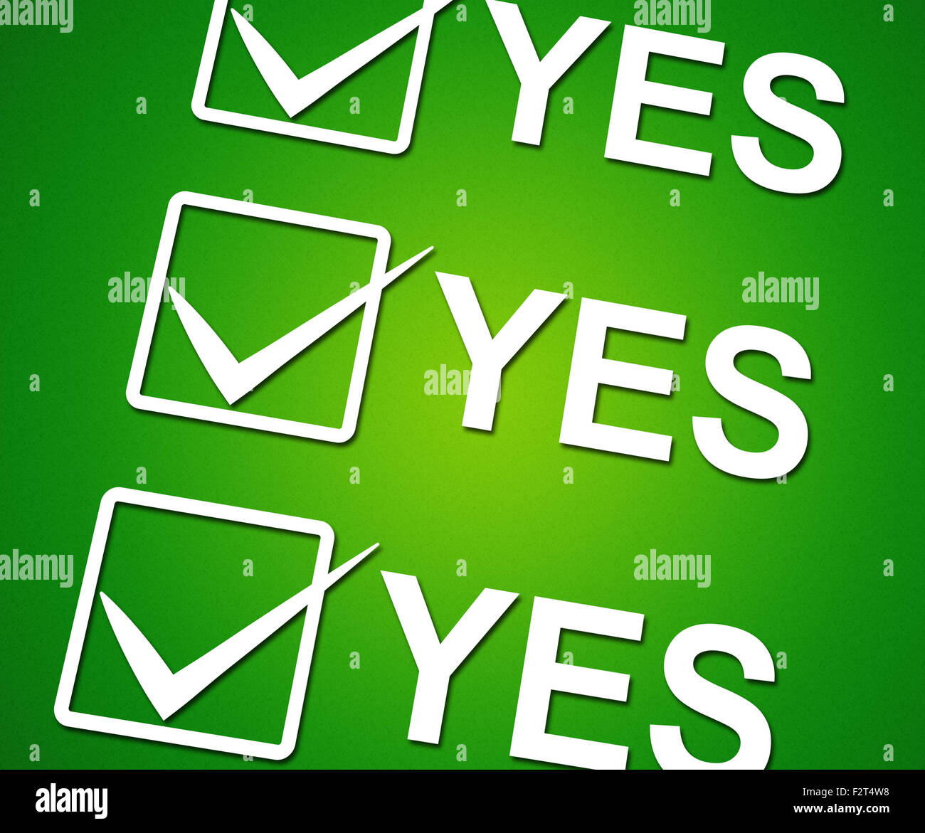 Yes Ticks Showing Confirm Checked And Yeah Stock Photo - Alamy