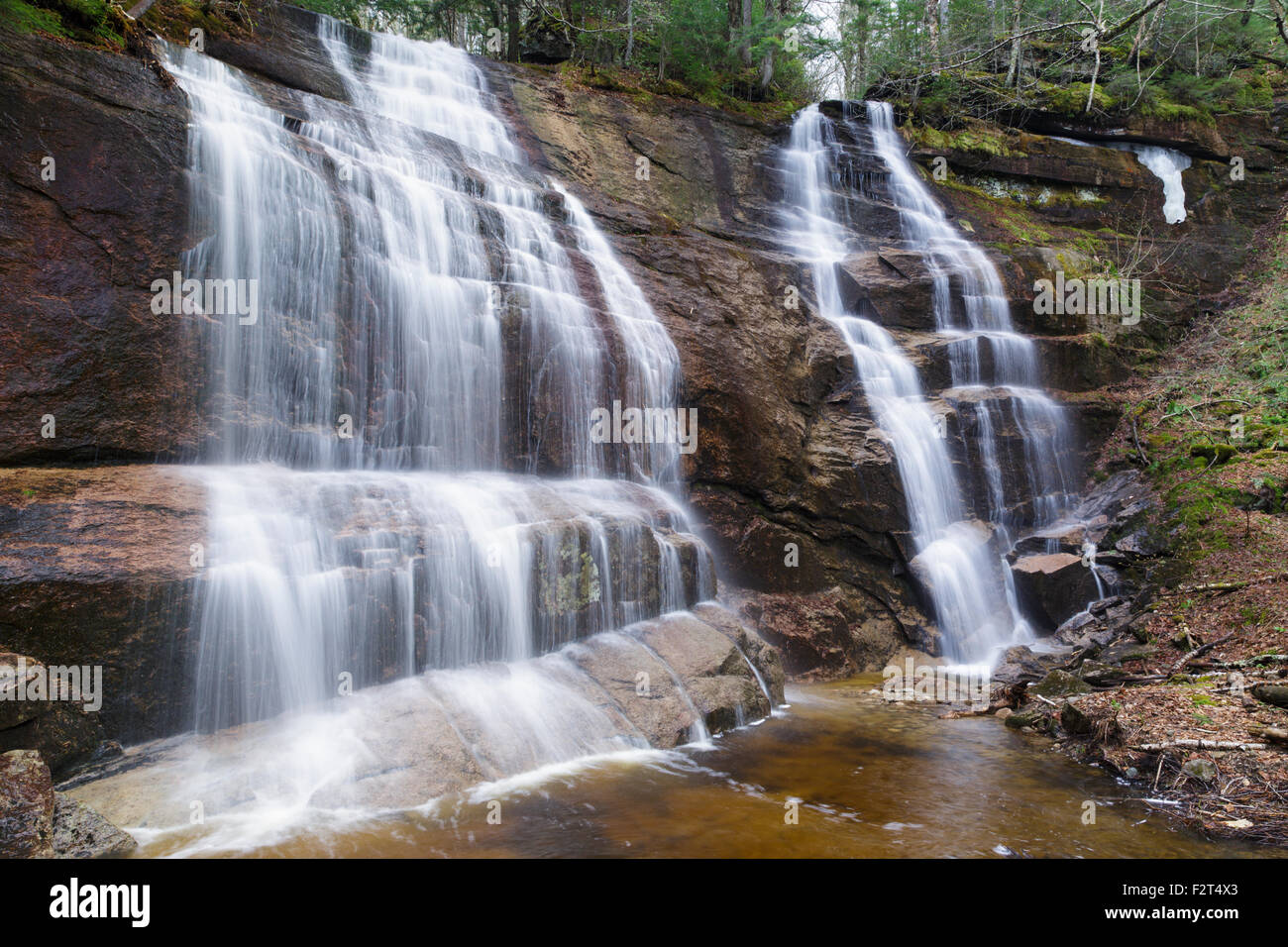 Bridesmaid Falls in Franconia, New Hampshire USA during the spring ...