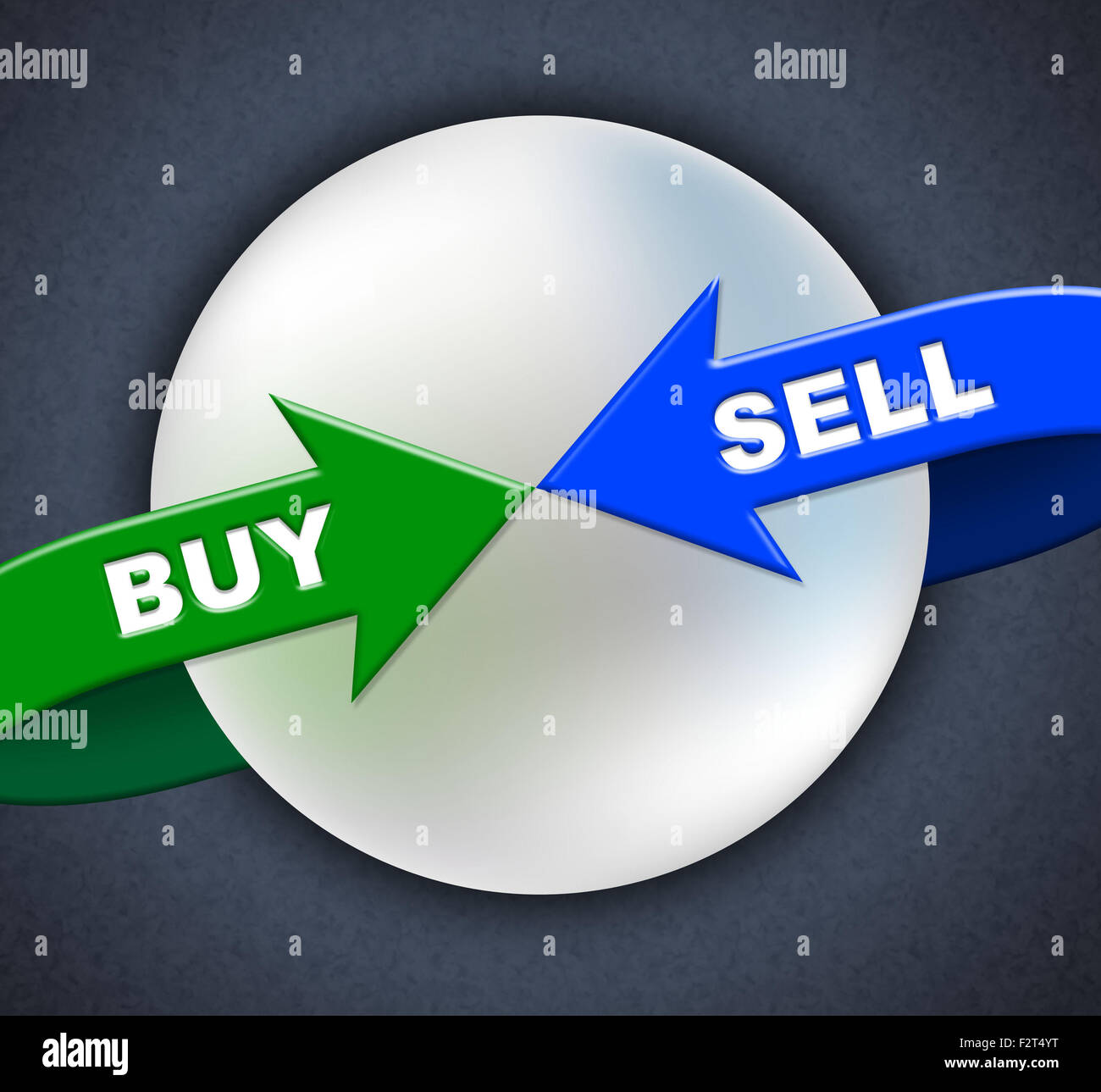 Buy Sell Arrows Representing Purchase Sale And Vend Stock Photo - Alamy