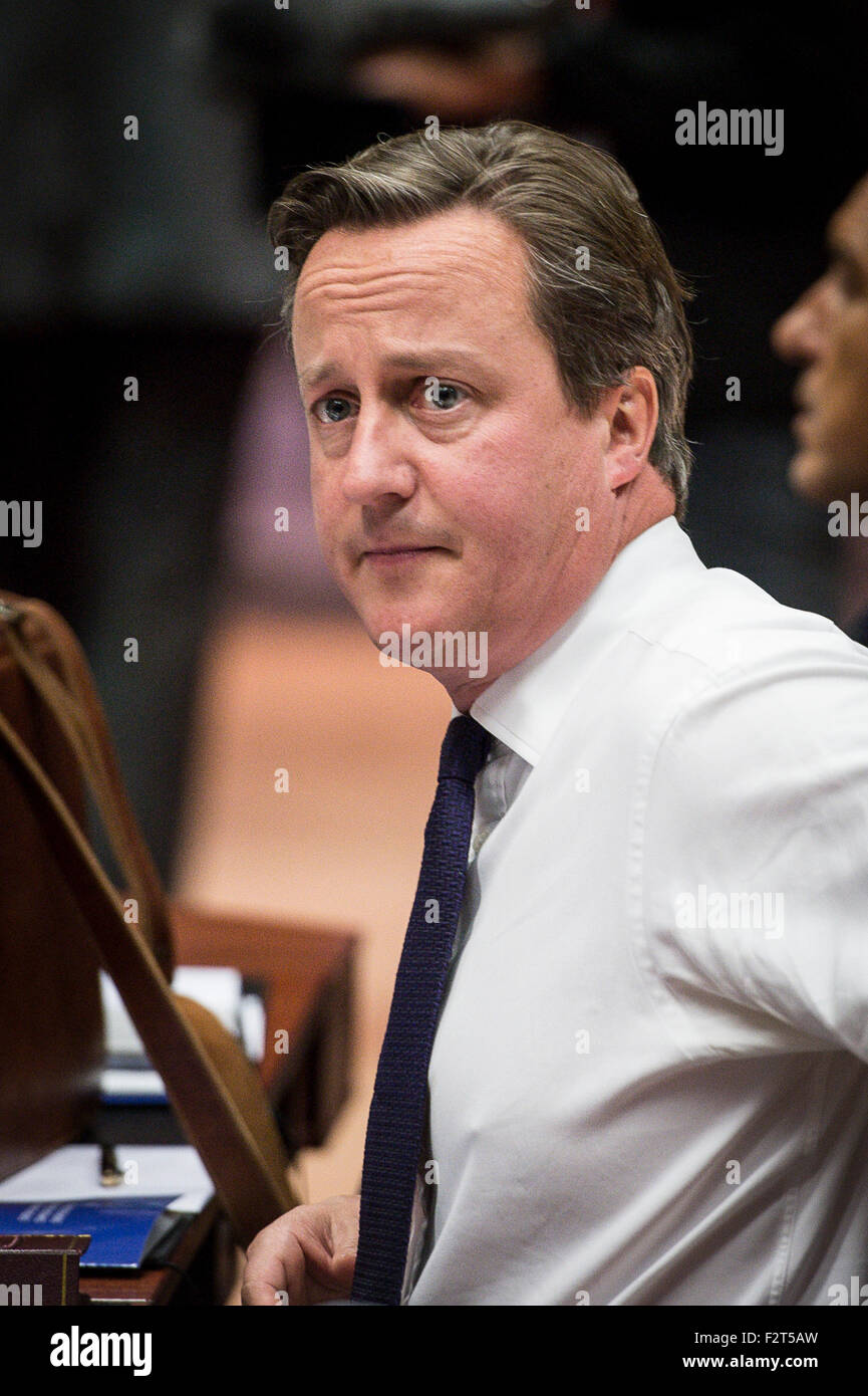British Prime Minister David Cameron prior to the start of an ...