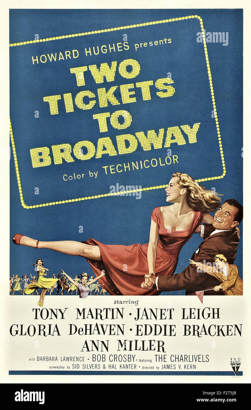 Two Tickets to Broadway - Movie Poster Stock Photo - Alamy