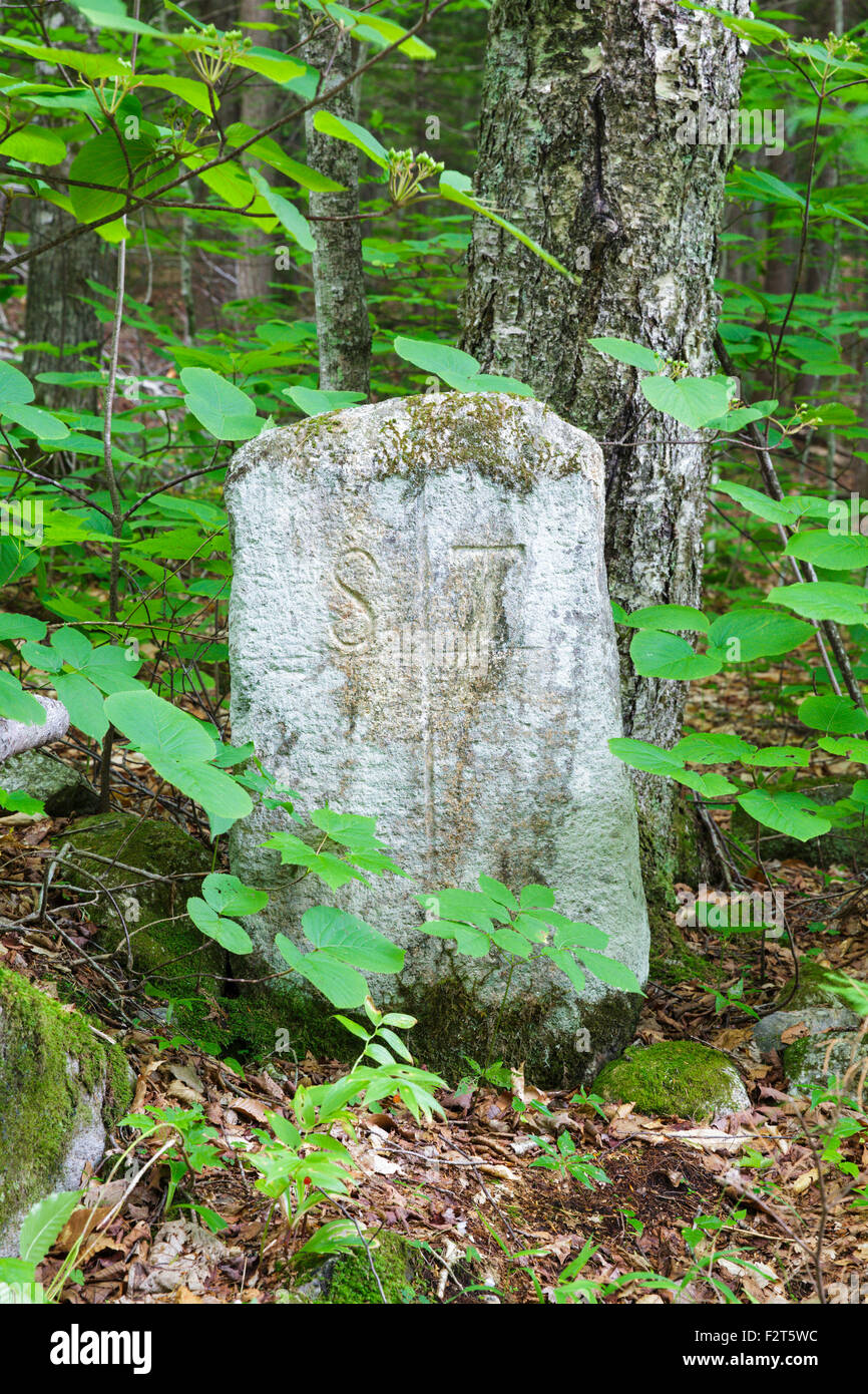 Thornton/Sandwich town line monument along Sandwich Notch Road in New ...