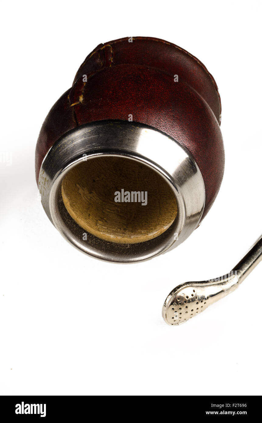 Traditional handmade equipment as used to drink mate Stock Photo - Alamy