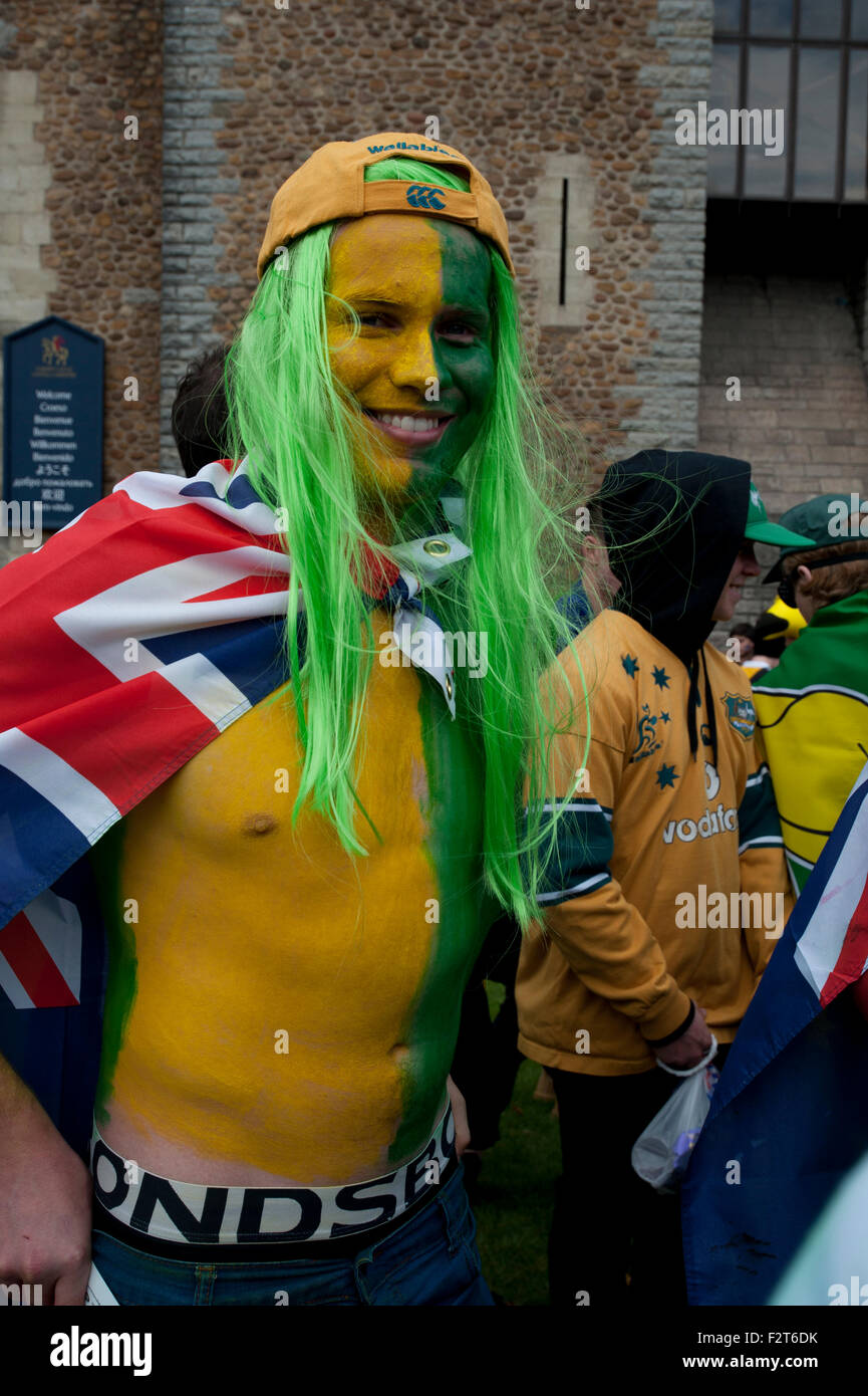 Cardiff football fans laughing hi-res stock photography and images - Alamy