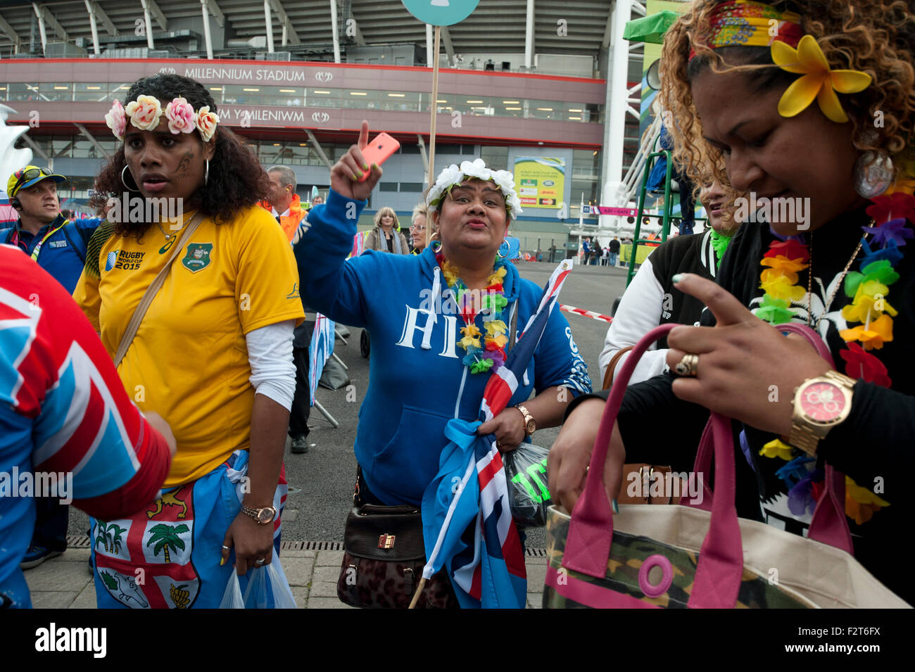 Cardiff football fans laughing hi-res stock photography and images - Alamy