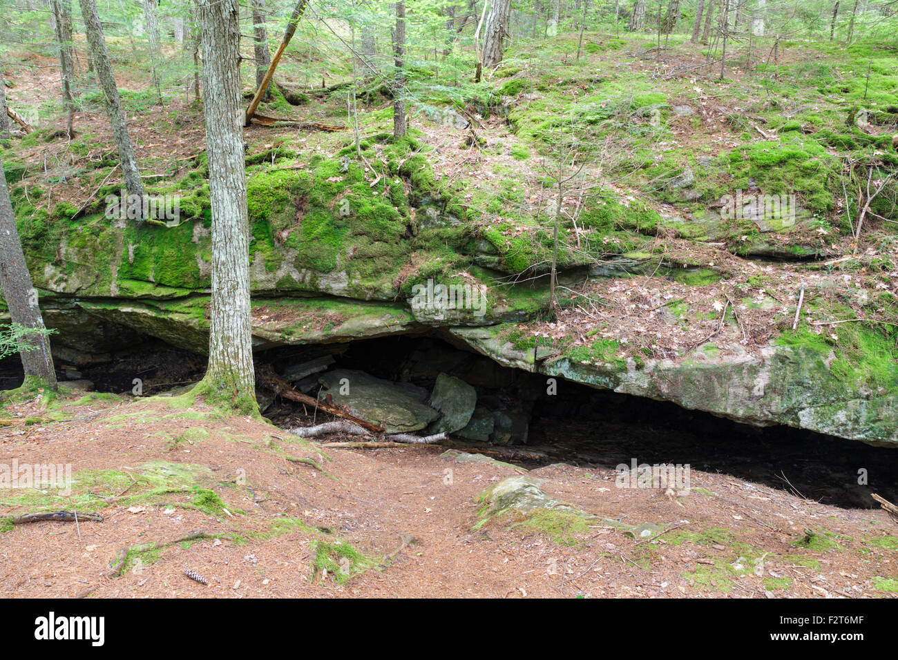 Cow Cave along the Bearcamp River Trail in Sandwich, New Hampshire USA ...