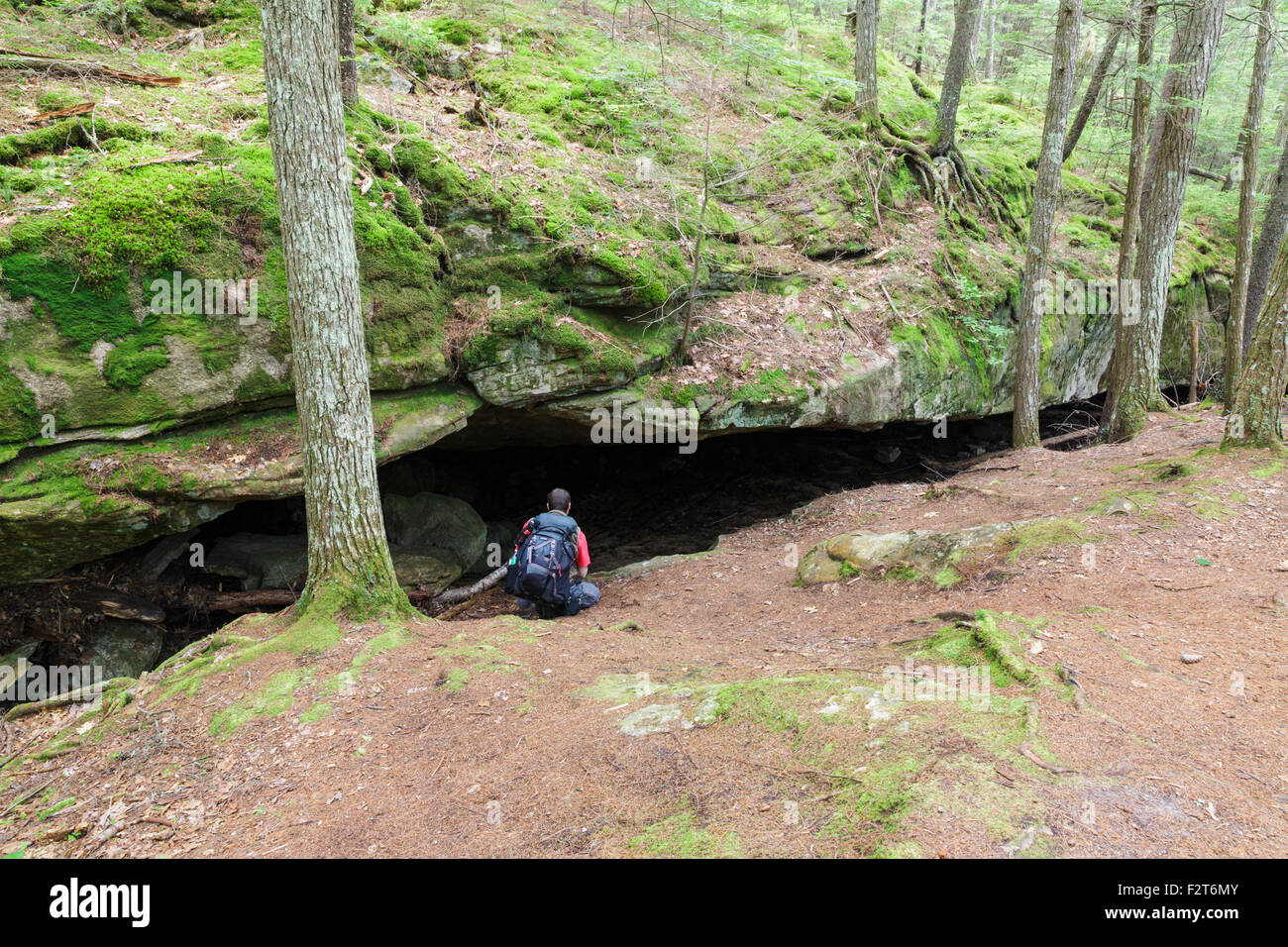 Cow Cave along the Bearcamp River Trail in Sandwich, New Hampshire USA ...