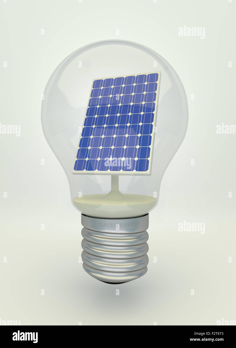 Solar panel inside light bulb, eco light bulb Stock Photo - Alamy