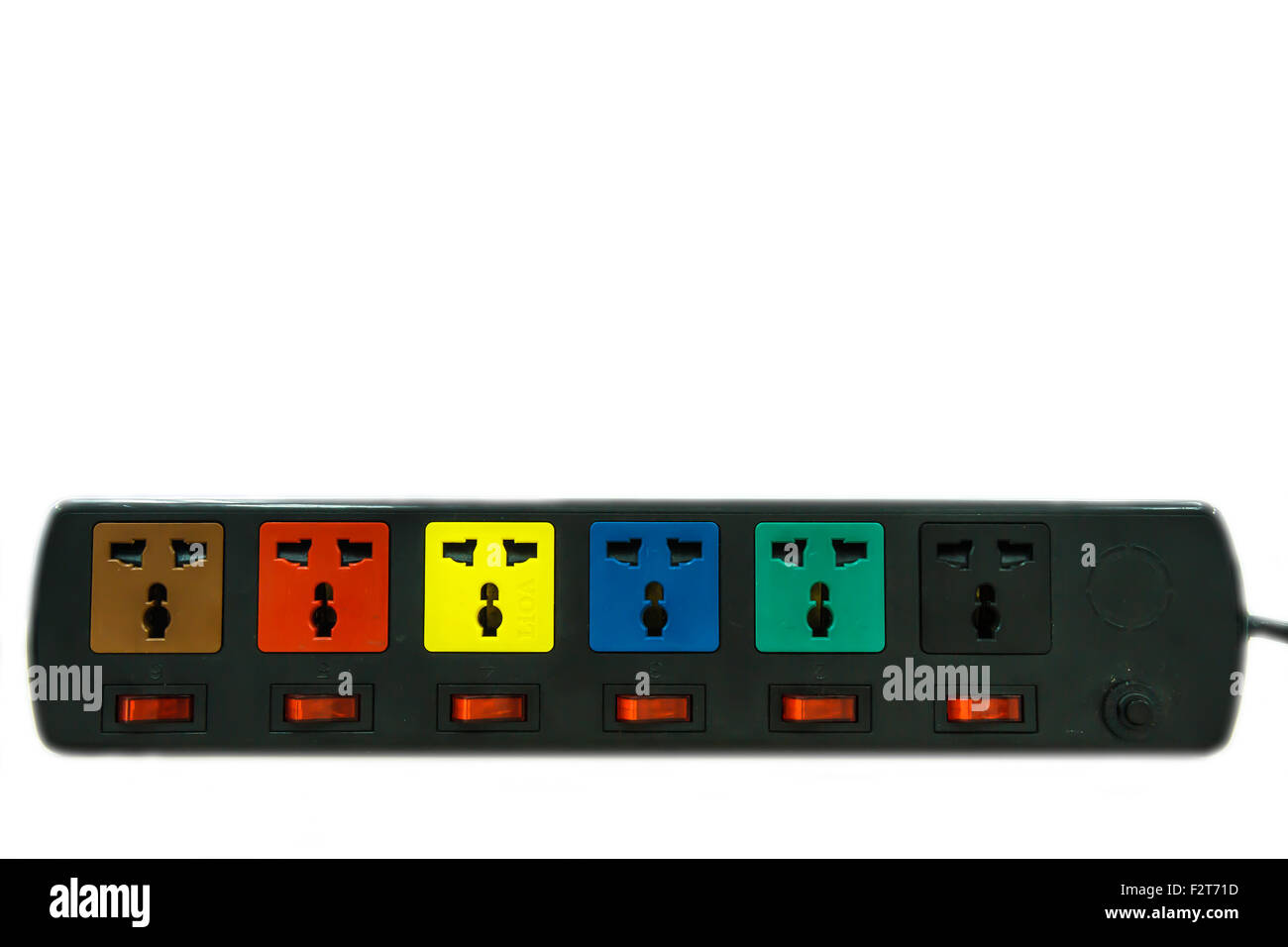 Power cord wall socket Cut Out Stock Images & Pictures - Alamy