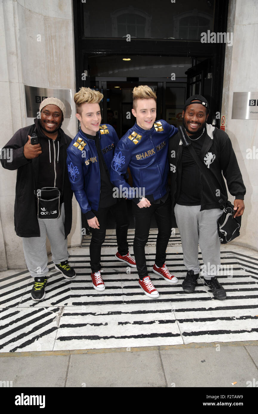 Jedward promote their new TV Show Sharknado at The BBC Featuring ...