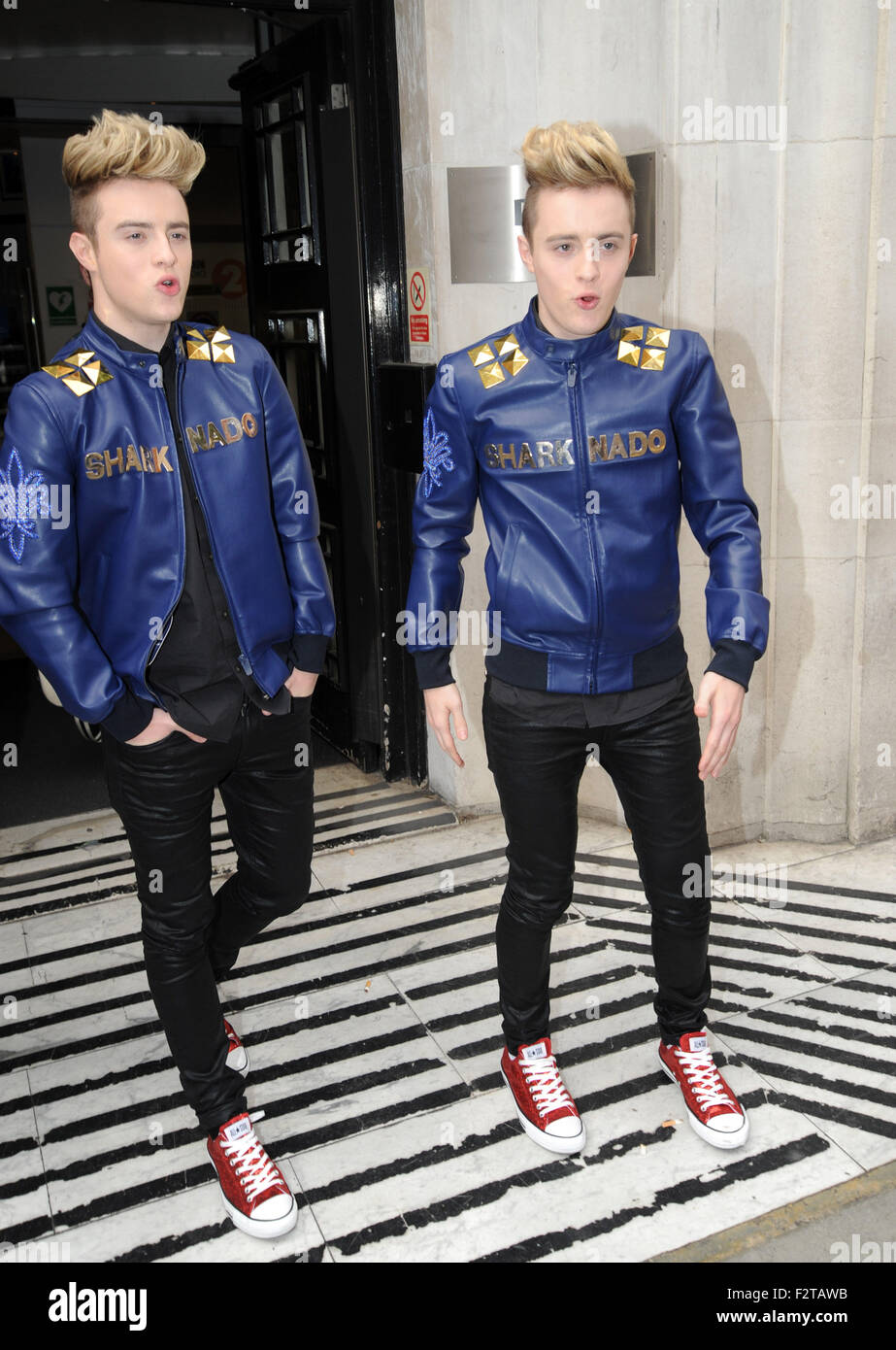 Jedward promote their new TV Show Sharknado at The BBC Featuring ...