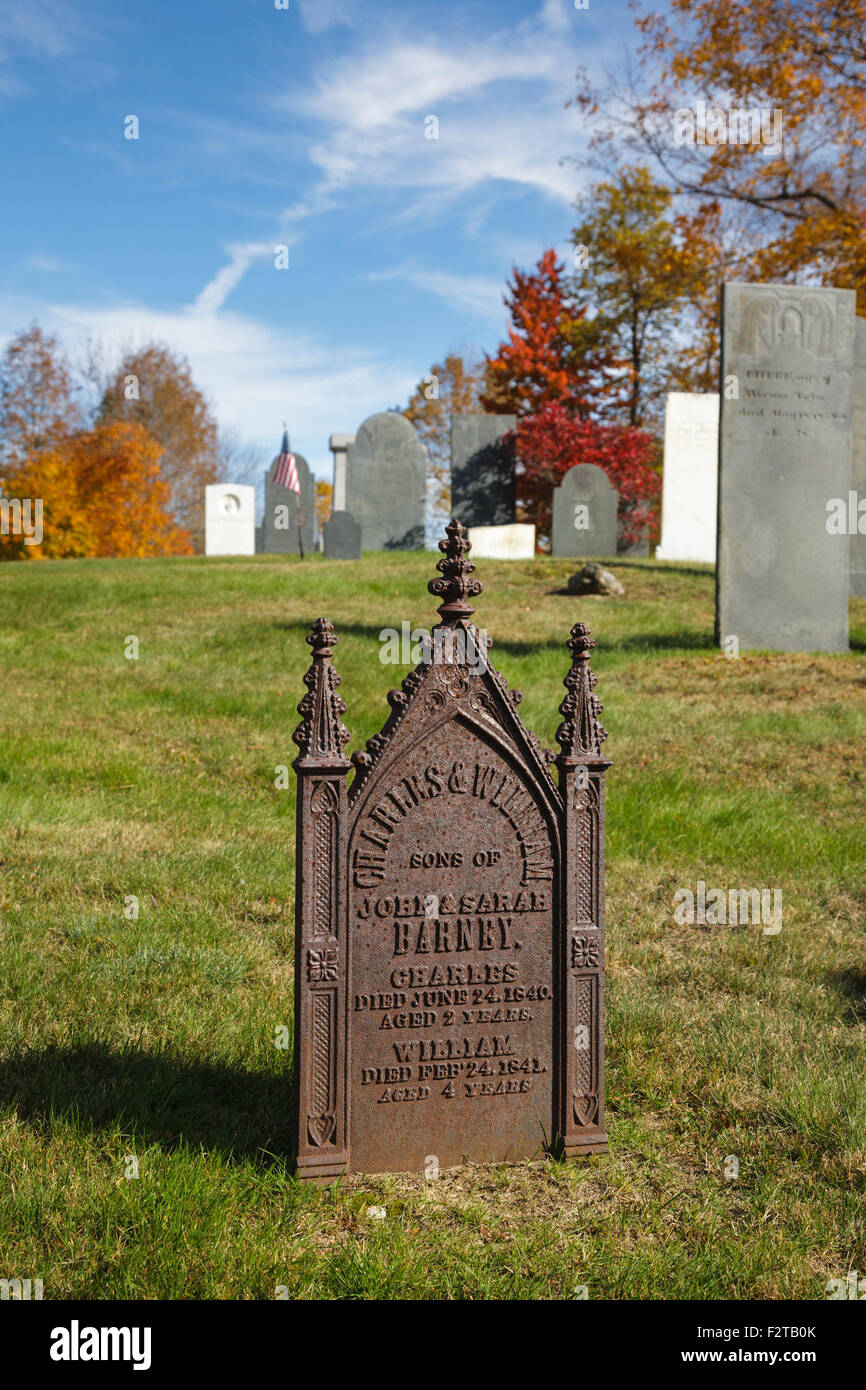 Headstone at Old Cemetery on Millen Pond Road in Washington, New ...