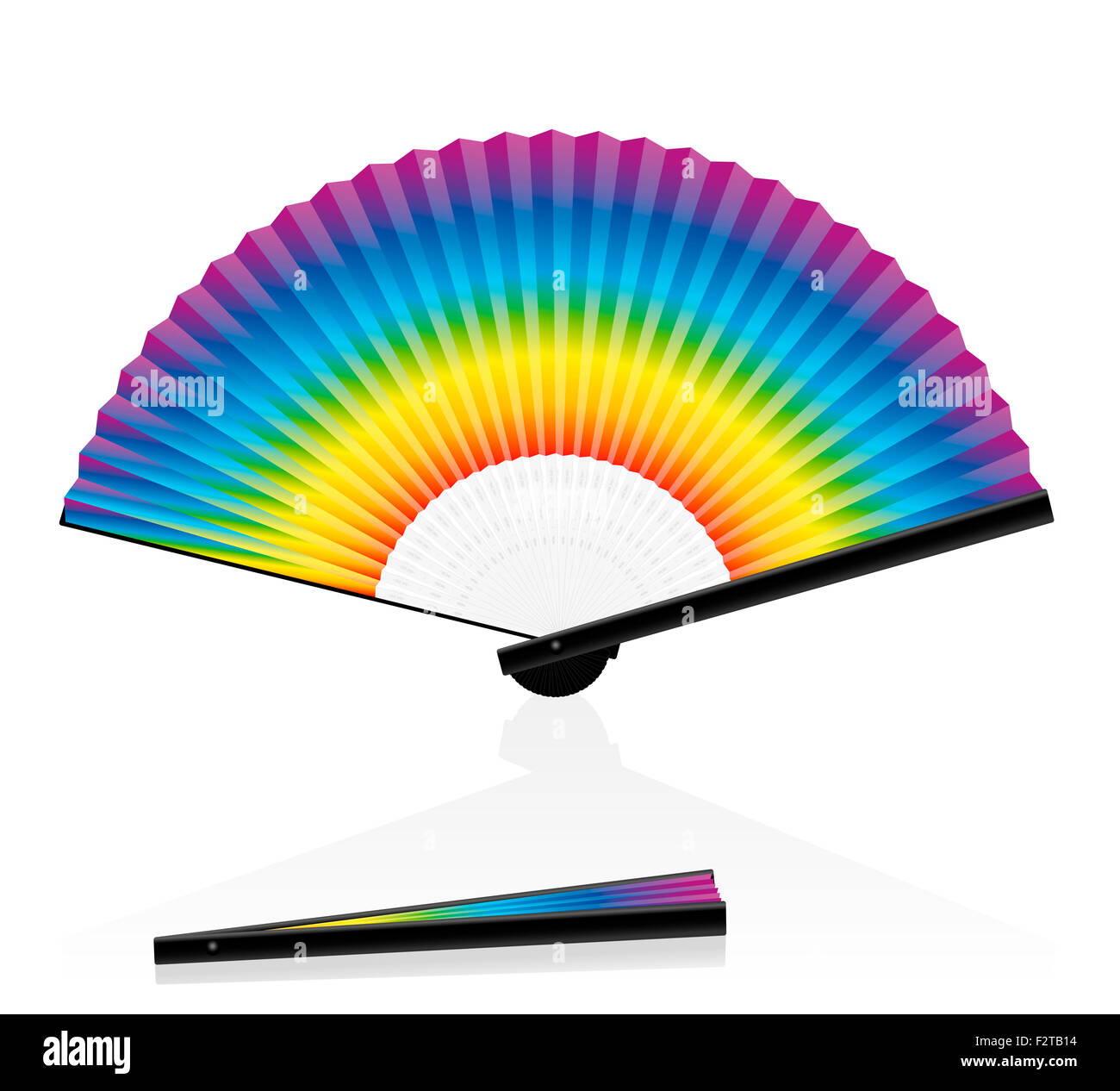 Hand fan - rainbow colored - for Carnival, Fasching and Mardi Gras ...