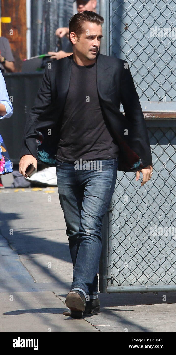 Colin Farrell arriving for the Jimmy Kimmel Live! show in Hollywood ...