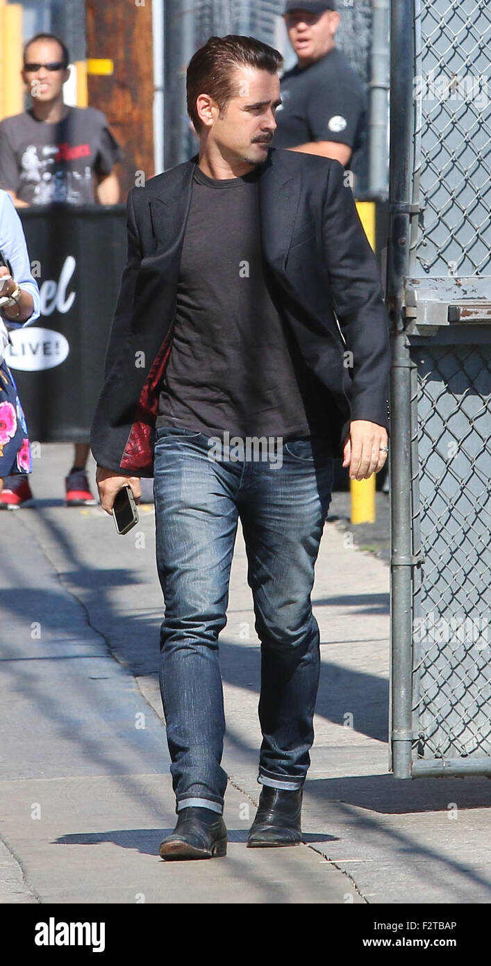 Colin Farrell arriving for the Jimmy Kimmel Live! show in Hollywood ...
