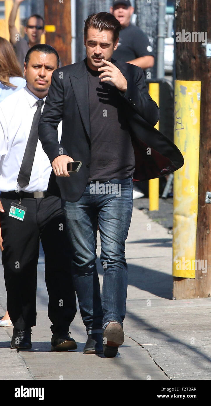 Colin Farrell arriving for the Jimmy Kimmel Live! show in Hollywood ...