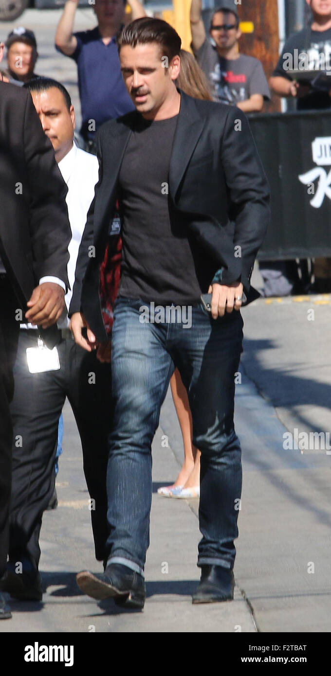 Colin Farrell arriving for the Jimmy Kimmel Live! show in Hollywood ...