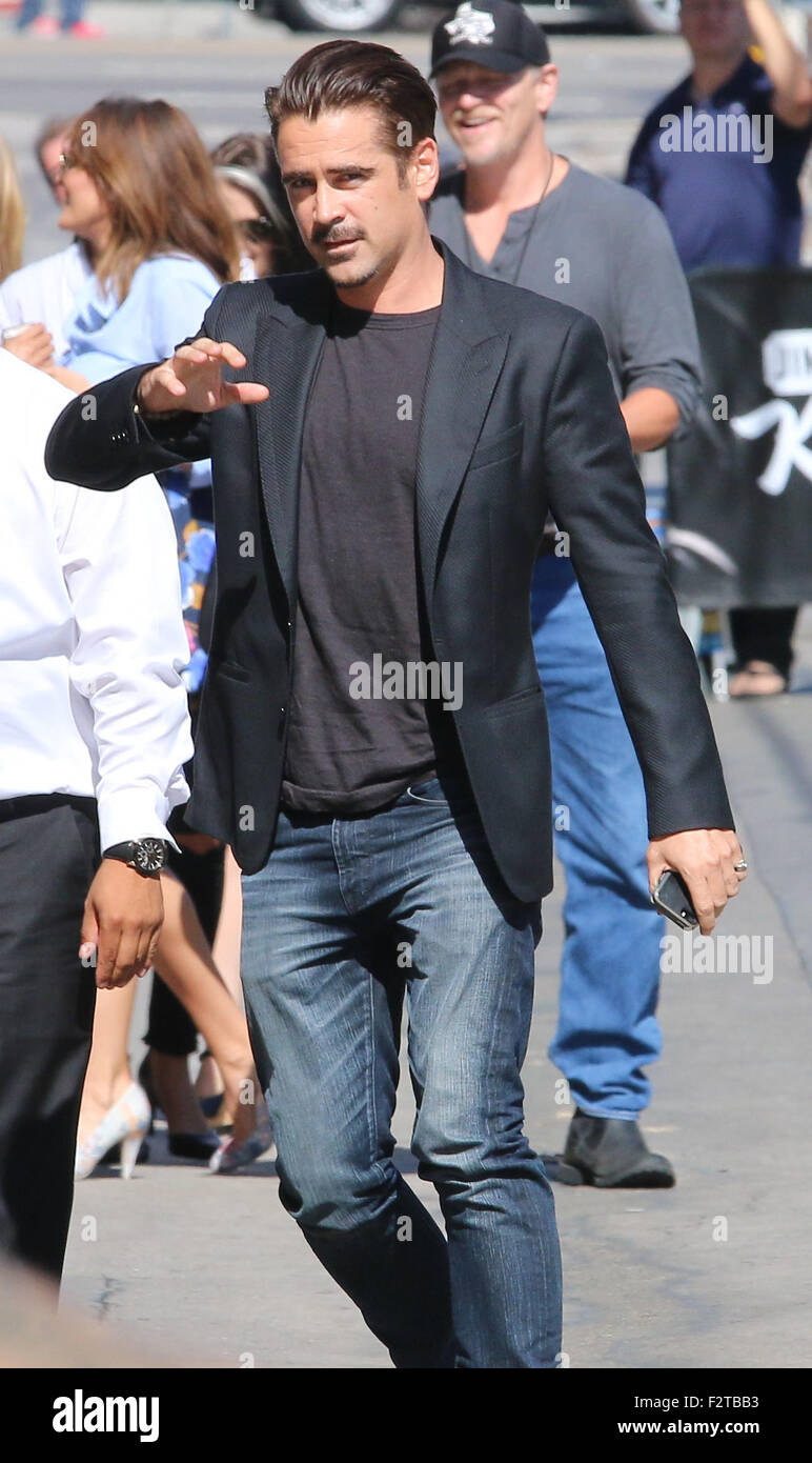 Colin Farrell arriving for the Jimmy Kimmel Live! show in Hollywood ...