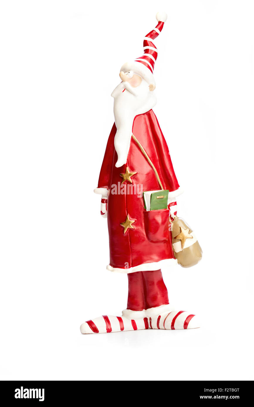 santa claus puppet on white background Stock Photo - Alamy
