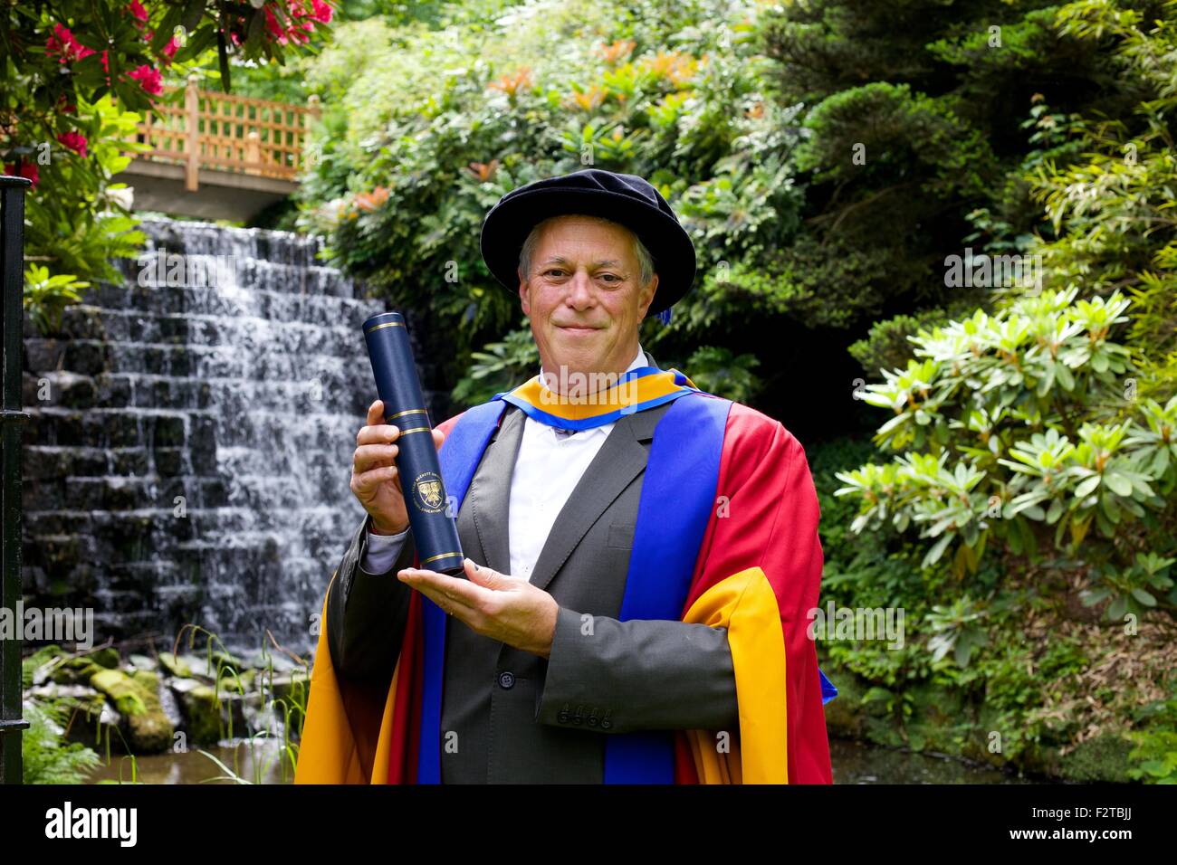 David Lascelles, Earl of Harewood, with his Honorary Doctorate of Arts ...