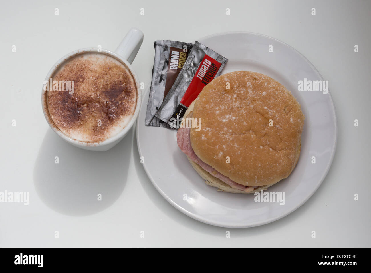 Bacon roll and coffee hi-res stock photography and images - Alamy
