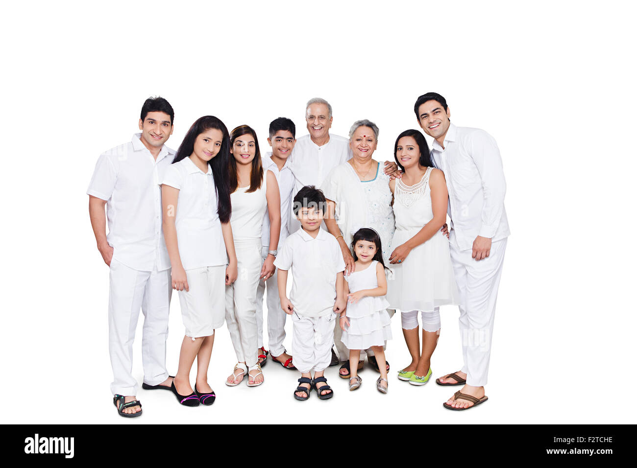 Indian group joint family standing Cut Out Stock Images & Pictures - Alamy