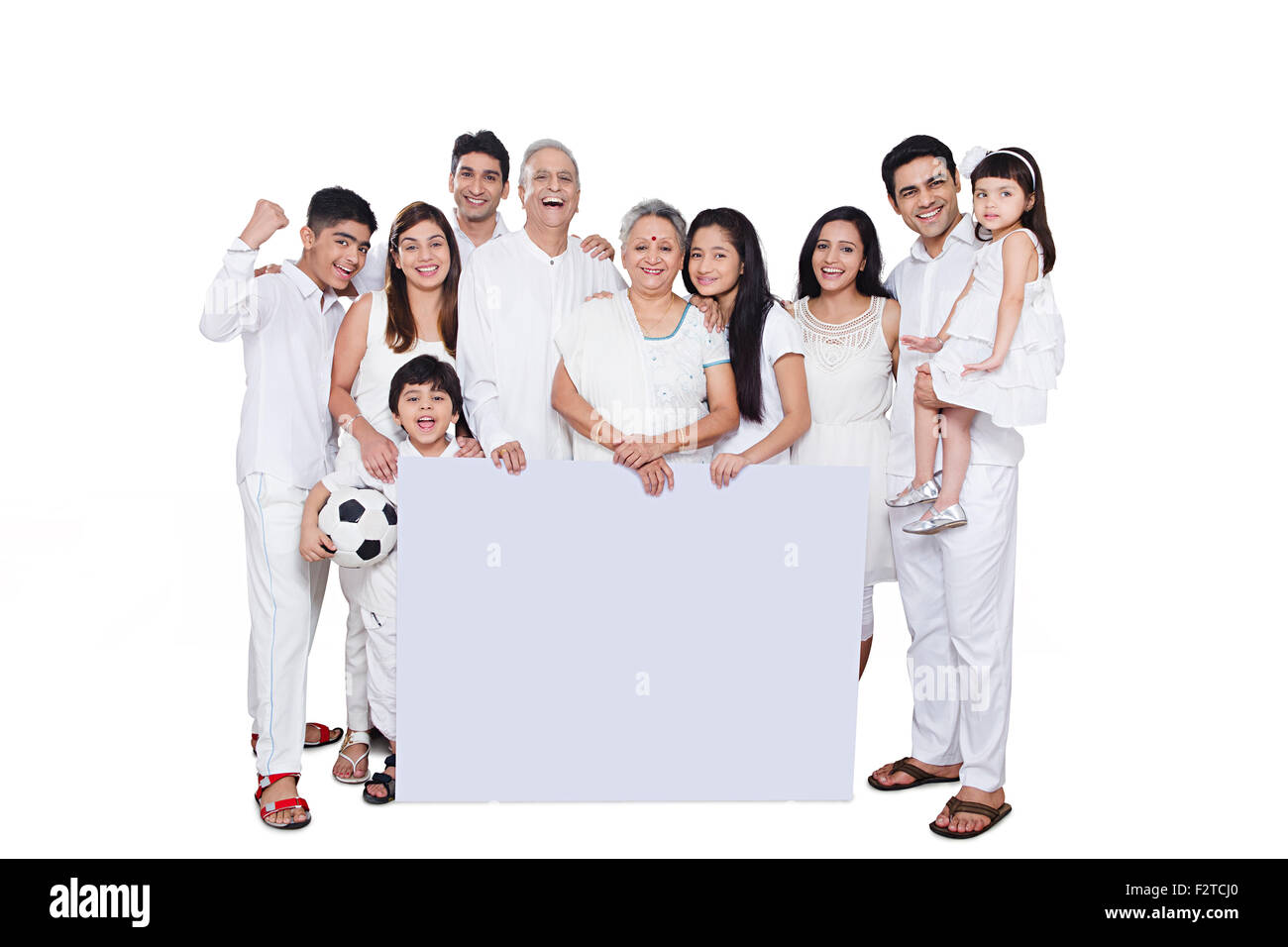 indian group Joint Family Message Board showing Stock Photo - Alamy