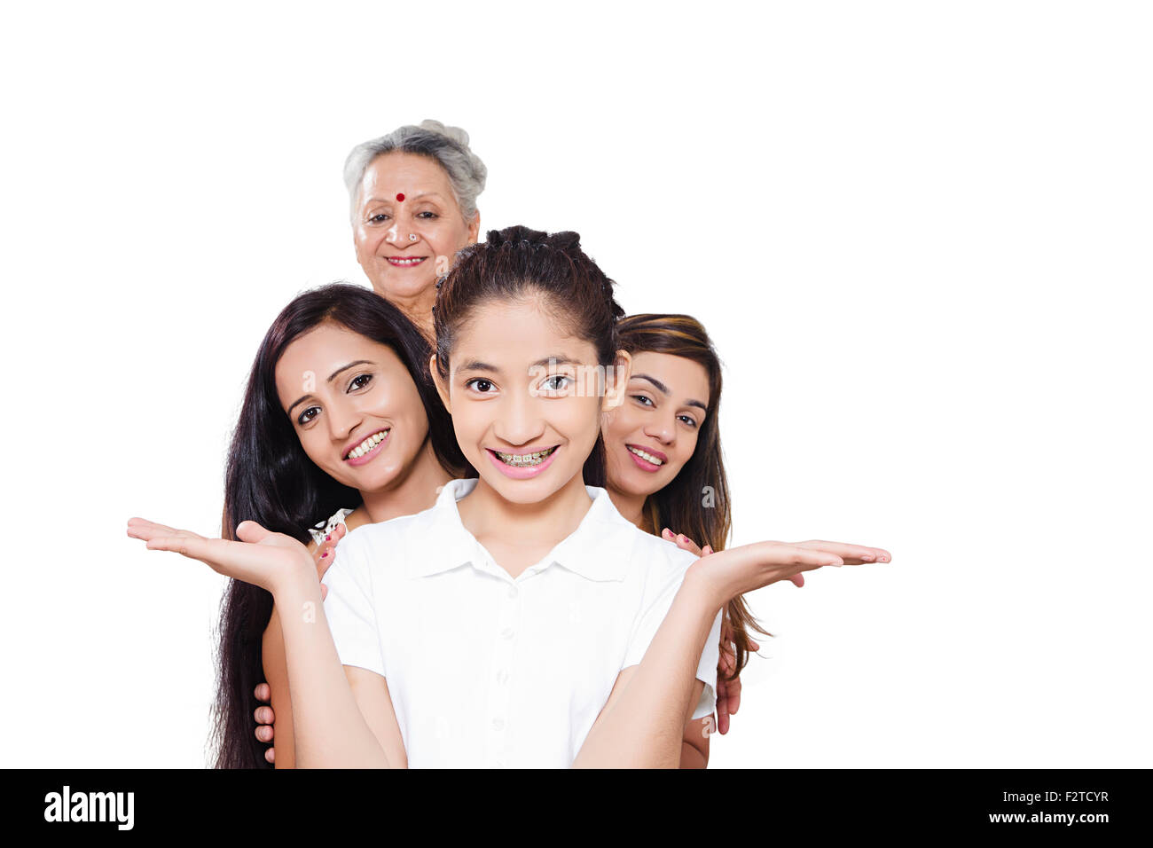 indian group Family Parents Life Span Series Stock Photo - Alamy