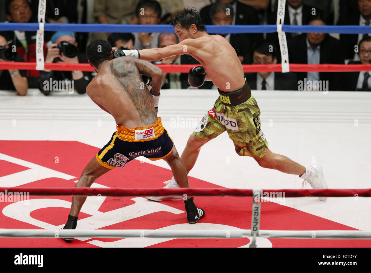 Points After 12th Rounds. 22nd Sep, 2015. (L-R) Anselmo Moreno (PAN ...
