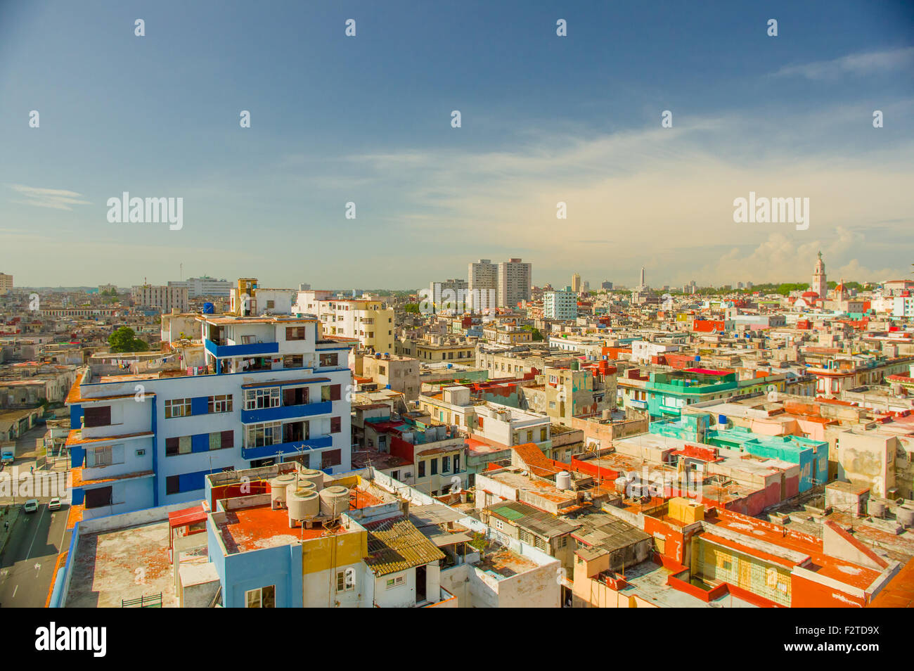 Panorama of Havana city Vedado District Stock Photo - Alamy