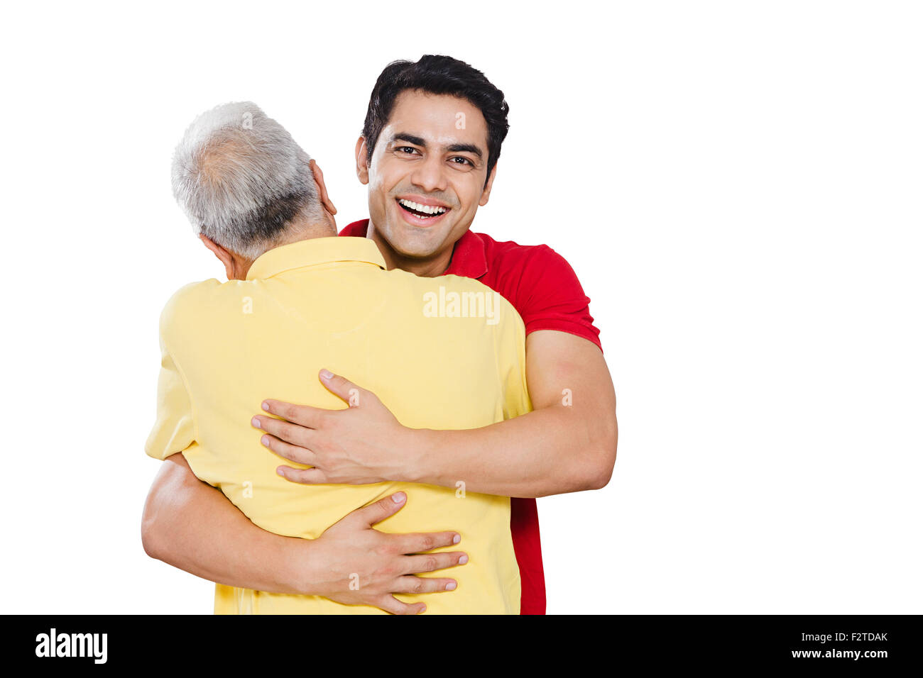 2 indian Father and son love Hugging Stock Photo - Alamy