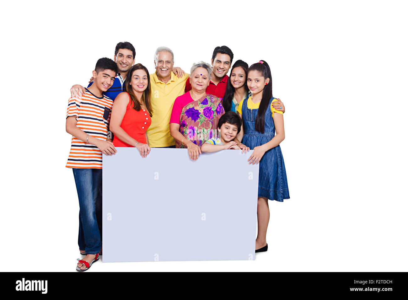 indian group Joint Family Message Board showing Stock Photo - Alamy