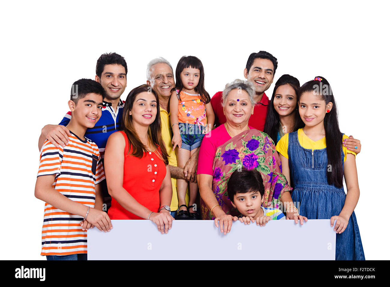 indian group Joint Family Message Board showing Stock Photo - Alamy