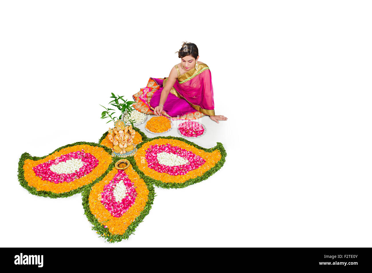 India woman rangoli pattern hi-res stock photography and images - Alamy