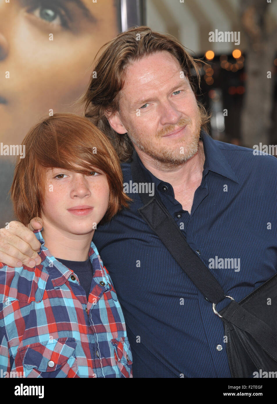 LOS ANGELES, CA - JULY 20, 2010: Donal Logue & son Finn at the world ...
