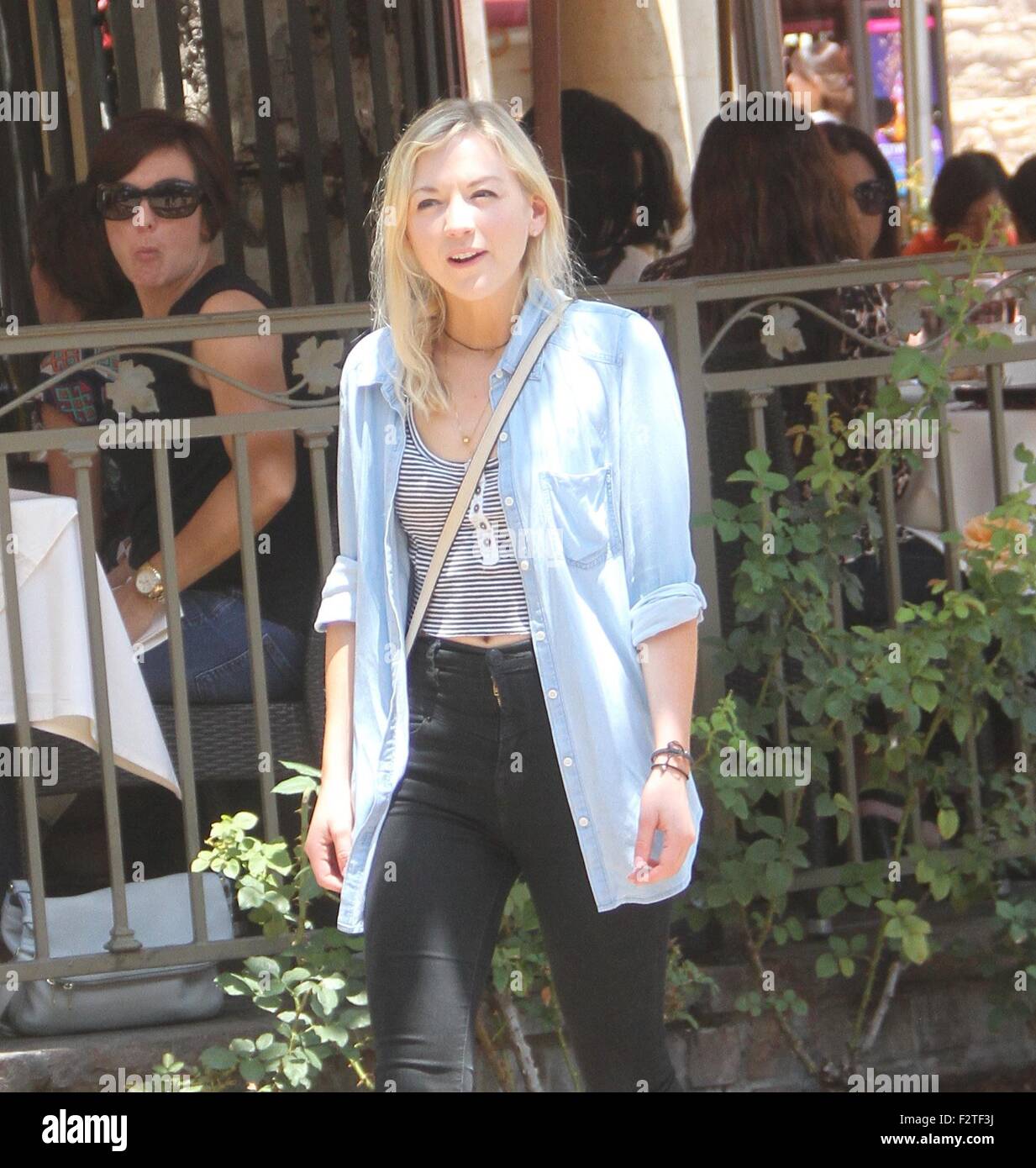 The Walking Dead actress Emily Kinney goes shopping at The Grove in ...
