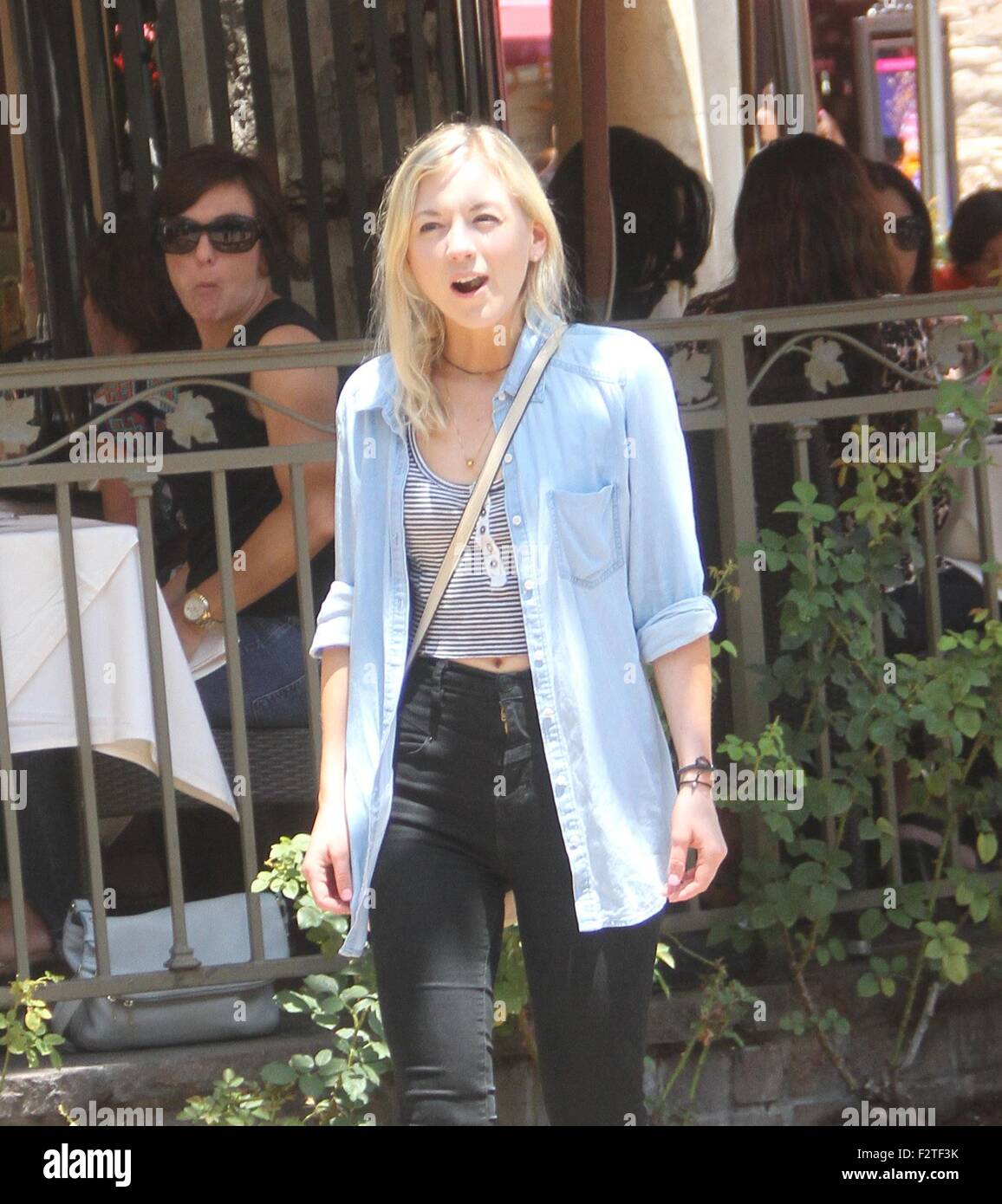 The Walking Dead actress Emily Kinney goes shopping at The Grove in ...