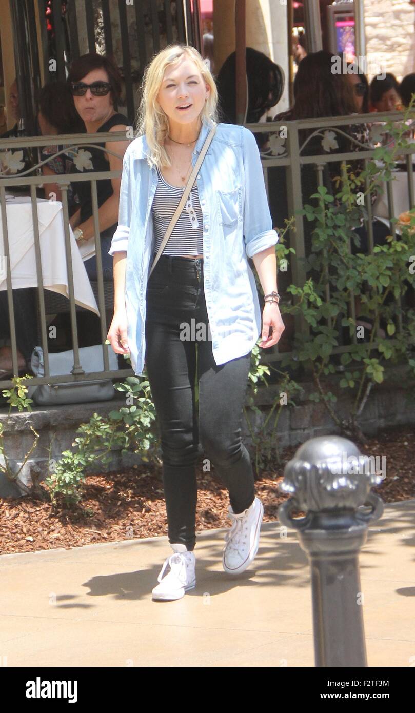 The Walking Dead actress Emily Kinney goes shopping at The Grove in ...