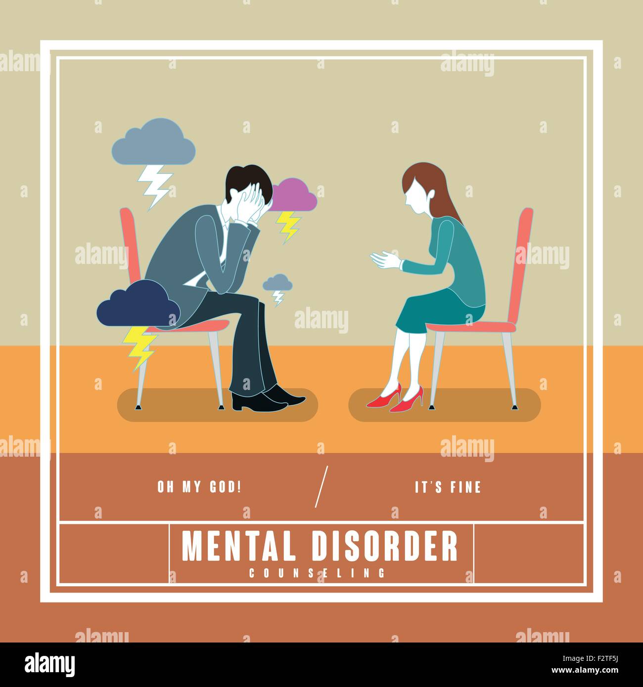 Mental disorder counseling psychologist Stock Vector Images - Alamy