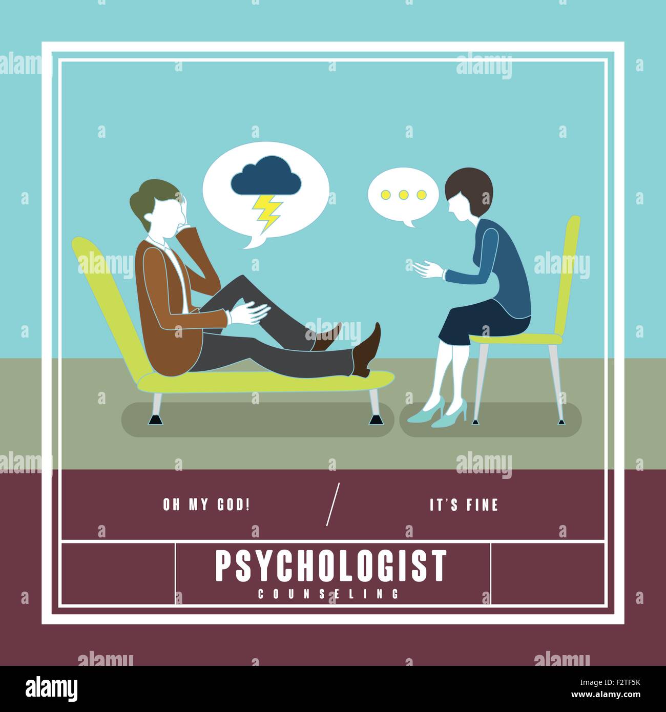 Mental disorder counseling psychologist Stock Vector Images - Alamy