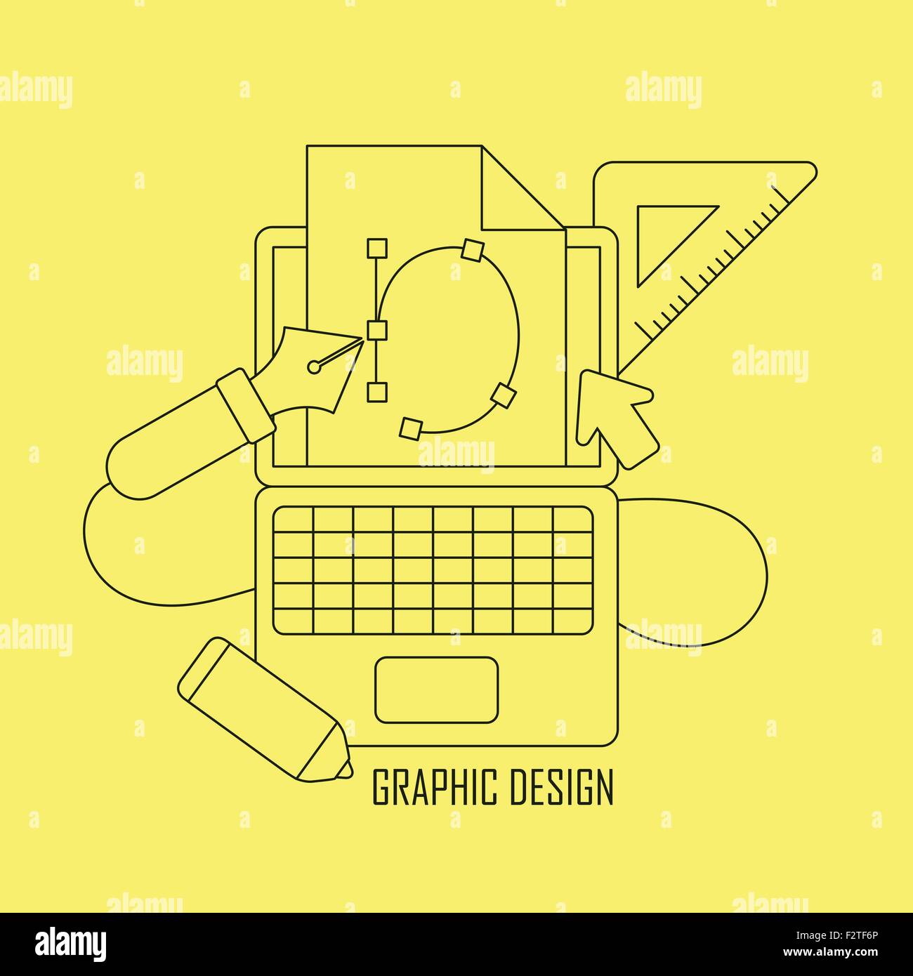 Graphic design tools Stock Vector Images - Alamy