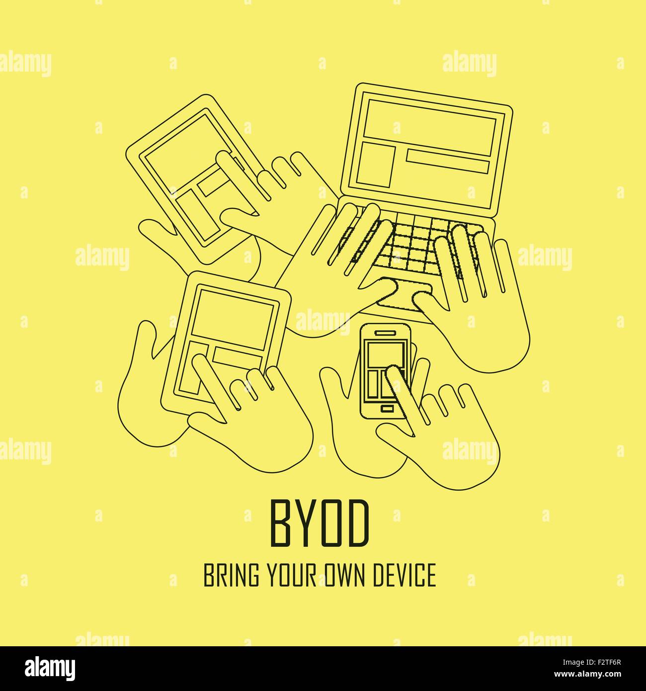 Concept byod Stock Vector Images - Alamy