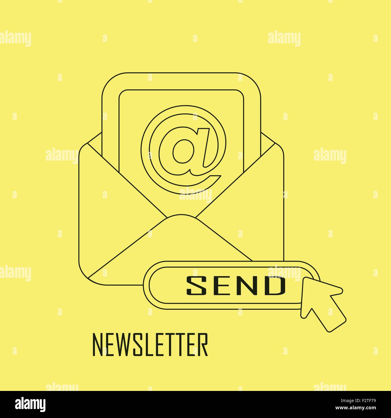 Mail icon in outline style Stock Vector Images - Alamy