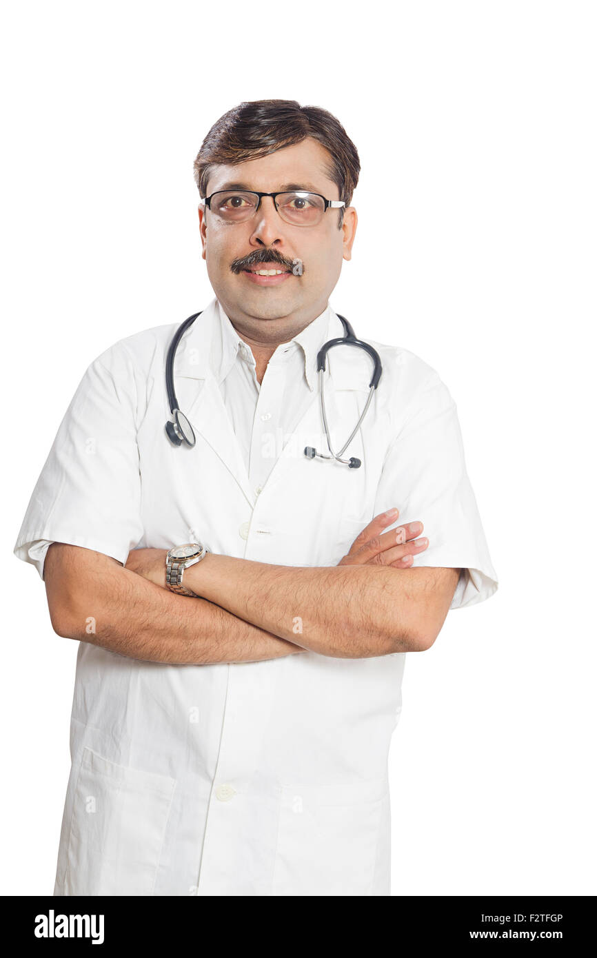 1 indian Adult Man Doctor standing pose Stock Photo - Alamy