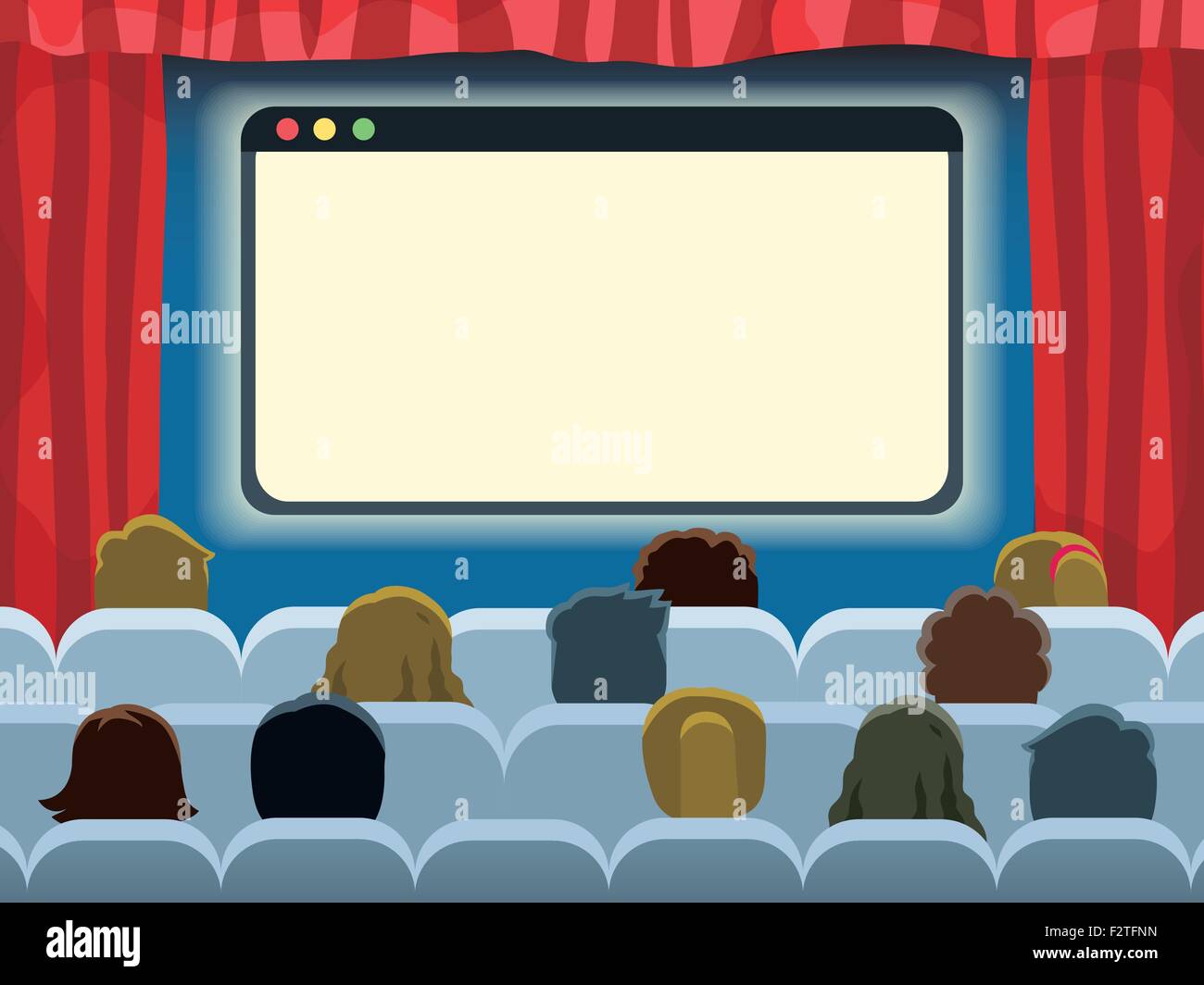Man in cinema chair Stock Vector Images - Alamy