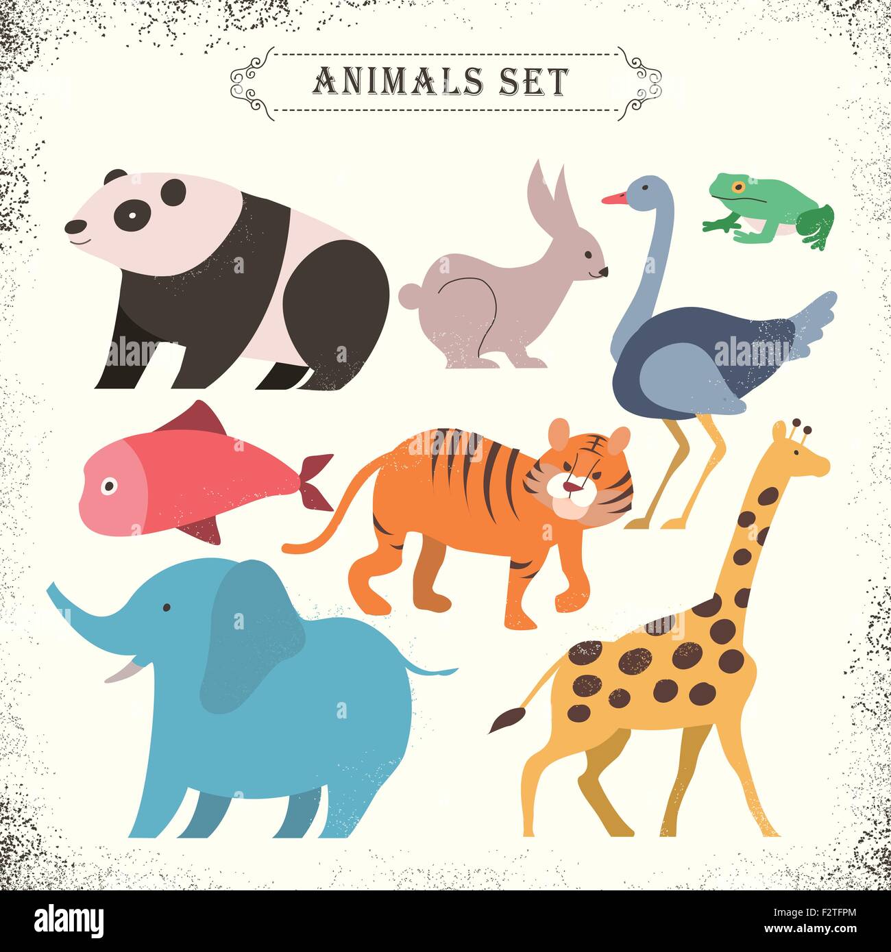 Frog in cartoon flat Stock Vector Images - Alamy